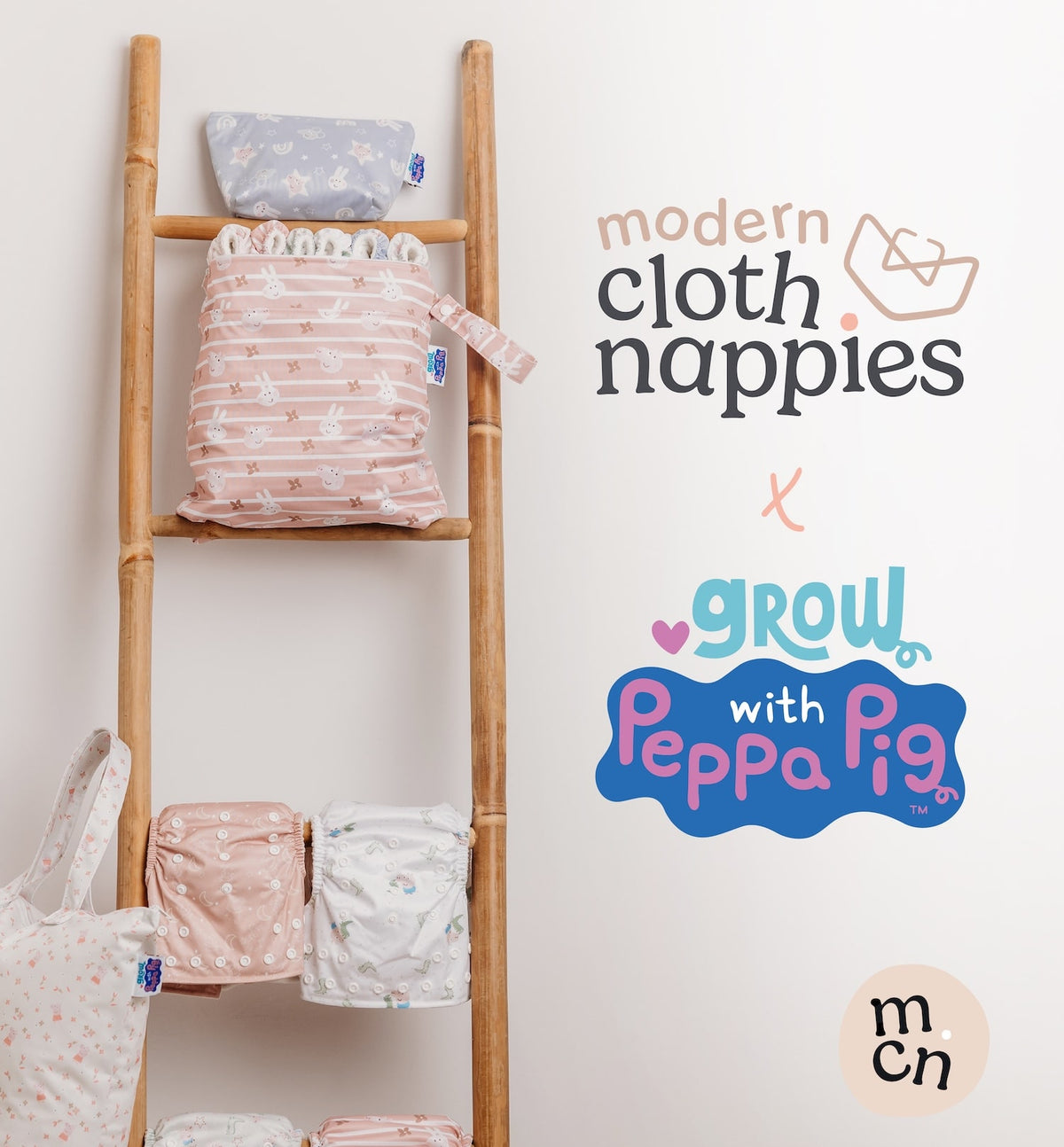 Peppa Pig Grab & Go Nappy Wet Bag - Peppa Floral – Modern Cloth Nappies