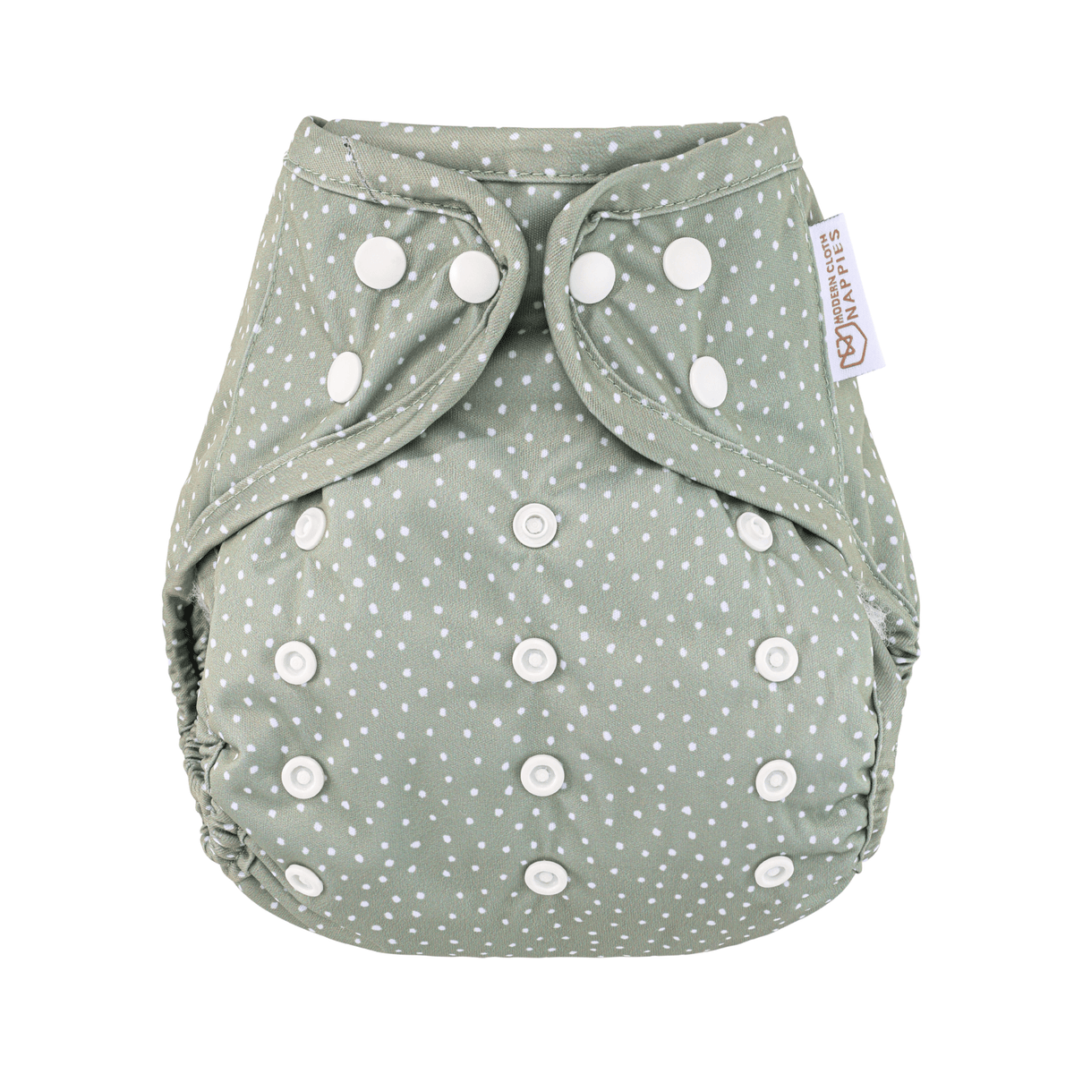 One Size Reusable Cloth Nappy Wrap - Dottie - Sage – Modern Cloth Nappies